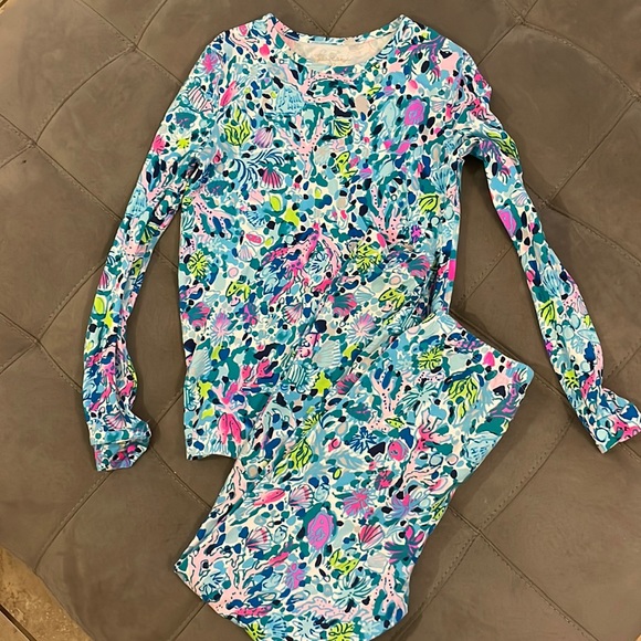 Lilly Pulitzer | Pajamas | Lilly Pulitzer Sammy Pj Set In Sea Salt Blue ...